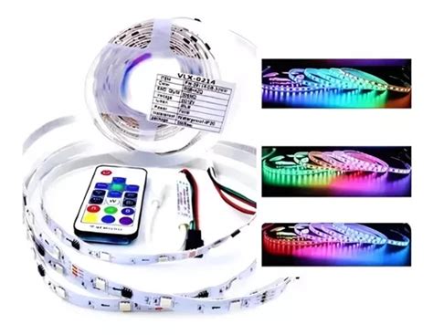 fita led rgb endereçável 5 metros premium controle oferta mercadolivre