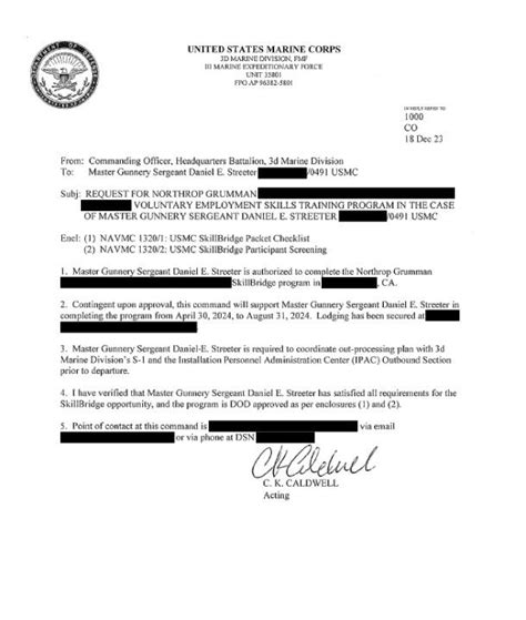 Mid October The U S Marine Corps Updated Policy For Dod Skillbridge