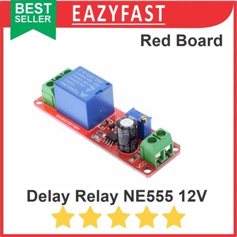 Jual Delay Relay Timer Switch Adjustable Module Ne555 555 12v Red Board