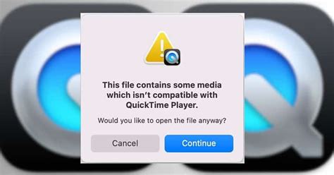 fix this file contains media which isn t compatible with quicktime