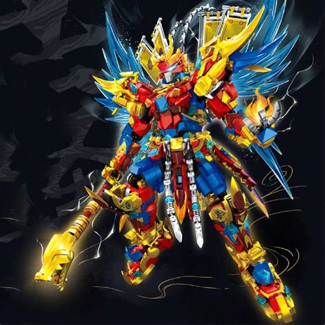 Chinese Style Mecha Building Blocks Mythical Monkey King Guan Yu Zhao