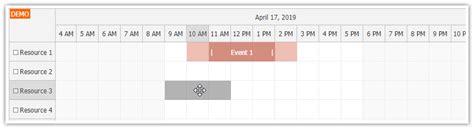 Javascript Scheduler Warm Up And Cool Down Time Daypilot Code