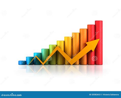 Business Graph With Arrow Stock Illustration Illustration Of Chart