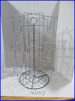 Vtg Greeting Card Postcard Display Rack Holder Revolving Wire Stand