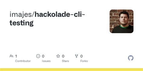 github imajes hackolade cli testing