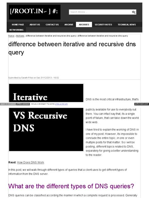 Difference Between Iterative And Recursive Download Free Pdf Osi Protocols Internet Governance