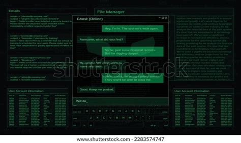 Hacker Window Chat Conversation Interface Vector Stock Vector Royalty Free