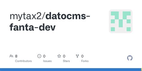 Github Mytax2datocms Fanta Dev