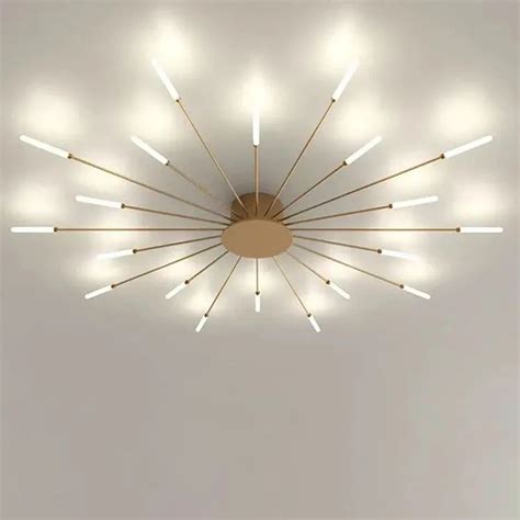 Люстра потолочнаяСовременные золотые потолочные светильники для фейерверков 20 головок