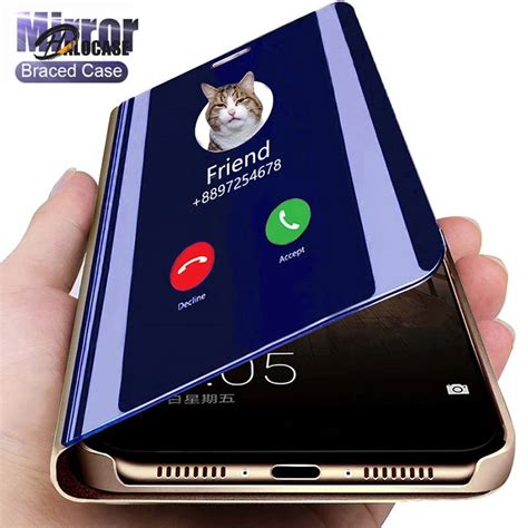 Умный зеркальный флип-чехол, чехол для Huawei P40 P30 P20 Pro Lite ...