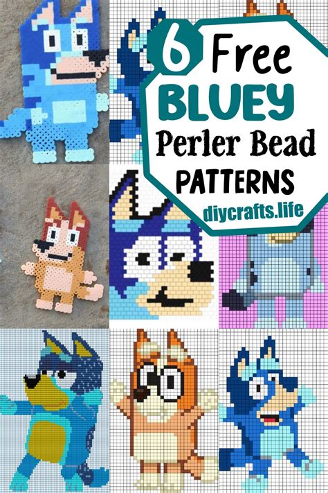 6 Bluey Perler Beads Patterns Free Diy Crafts