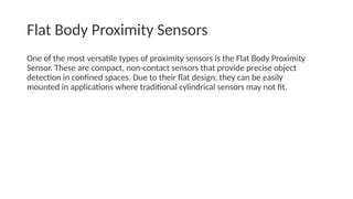 Understanding Proximity Sensors Enhancing Automation And Precision PPT