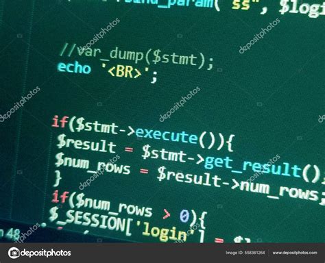 Php Screen Code Development Monitor Programming Concept Background