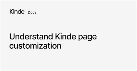 understand kinde page customization kinde docs