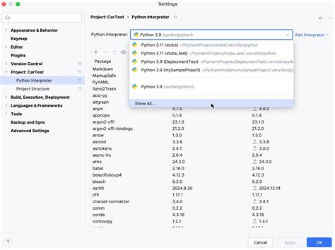 Manage Interpreter Paths Pycharm Documentation
