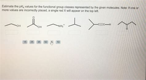 Solved Estimate The Pka Values For The Functional Group
