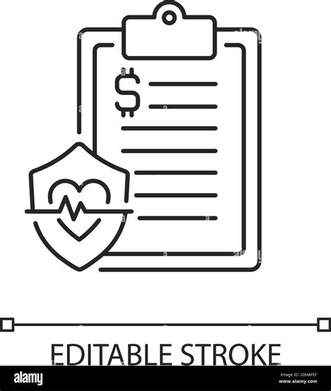 insurance data linear icon stock vector image and art alamy