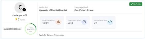 chetan parse on linkedin dsa coding programming geeksforgeeks
