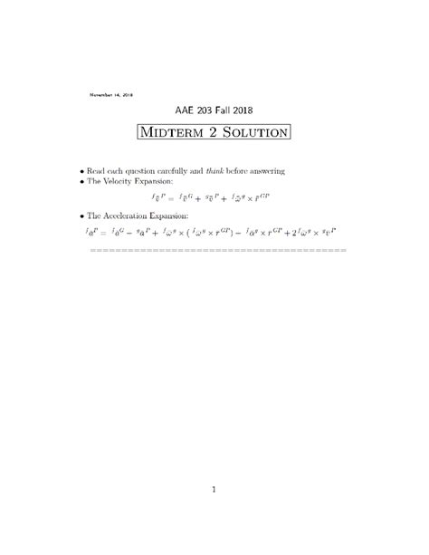 2018 Midterm 2 Sol Adsdsxdx November 14 2018 Aae 203 Fall 2018 Midterm 2 Solution