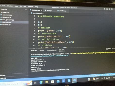 manusha chennamsetty on linkedin task 7 practice operators completed