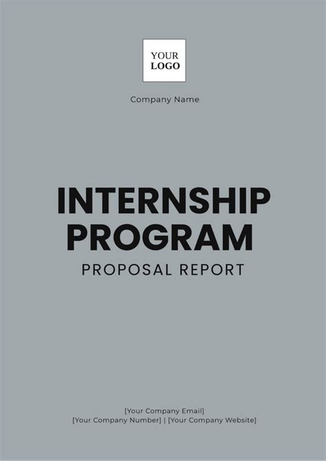 Free Internship Program Proposal Report Template To Edit Online