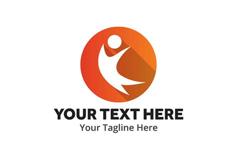 독특한 행복한 사람들 간단한 로고 창조적 인 디자인으로 플랫 스타일로 색상 정체성과 커뮤니티를 위한 행복한 사람들 로고 크리에이티브 디자인 개념에 대한 스톡 벡터 아트 및