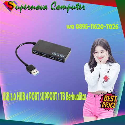 Jual Usb 3 0 Hub 4 Port Support 1 Tb Berkualitas Jakarta Pusat Supernova Computer Harco