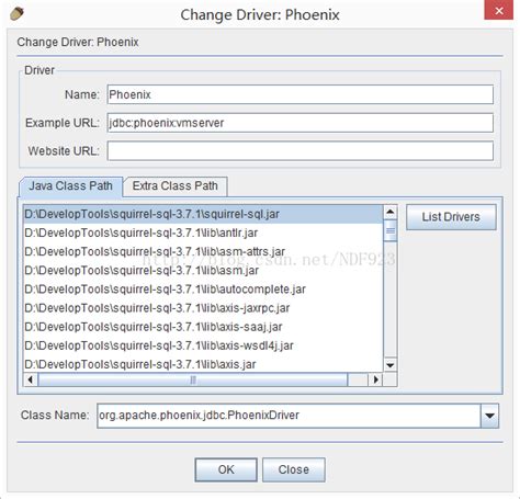 Phoenix安装使用及使用 Squirrel客户端连接操作hbasesquirrel Sql 371 Standardjar Csdn博客