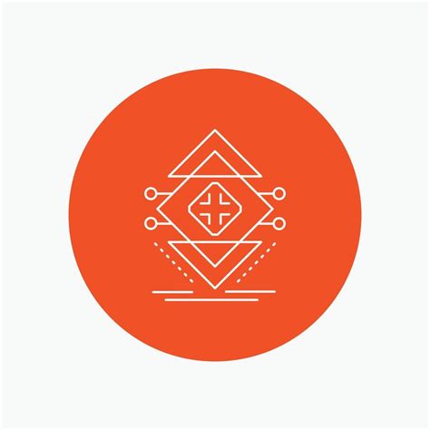 Computing Data Infrastructure Science Structure White Line Icon In