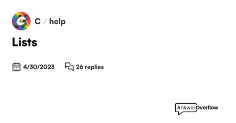 Lists C