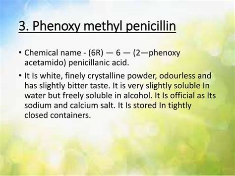 3 Penicillin Compounds Pptx