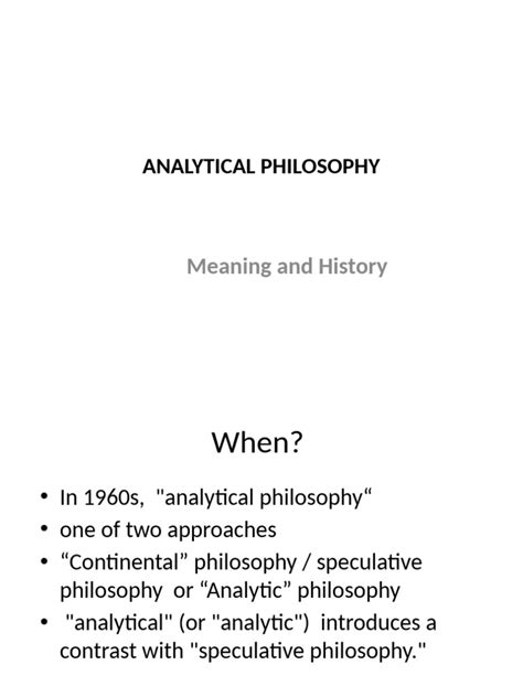 Analytic Philosophy And Logic Pdf Argument Analytic Philosophy