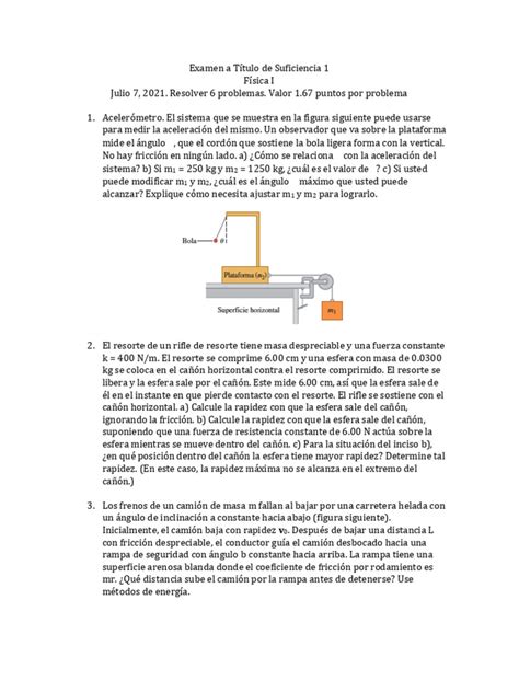 Examen A Título De Suficiencia 1 Pdf