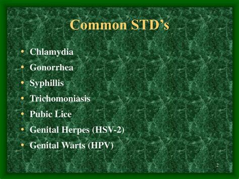 Sexually Transmitted Diseases STDs PowerPoint Slides LearnPick India