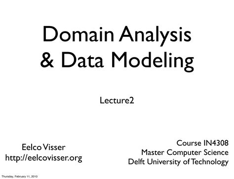 Domain Analysis And Data Modeling Ppt