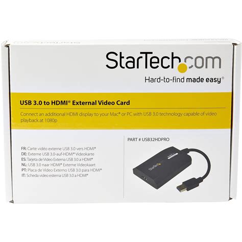 Startech Com USB 3 0 To HDMI Adapter DisplayLink Certified 1920x1200 USB A To HDMI Display