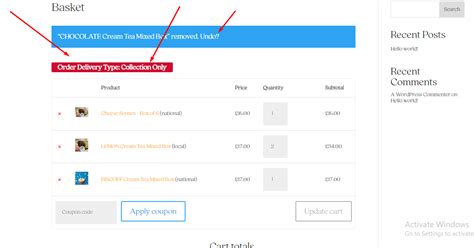 Php Woocommerce How To Show A Custom Text After Removing Item From