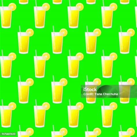 매끄러운 패턴 레몬 주스 한 잔과 레몬 한 조각 포스터 로고 라벨 배너 스티커 제품 포장 디자인 등 벡터 그림 감귤류 과일에 대한 스톡 벡터 아트 및 기타 이미지 Istock