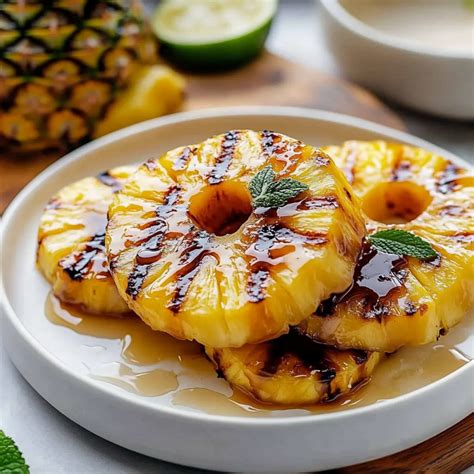 Easy Grilled Pineapple With Caramelized Brown Sugar