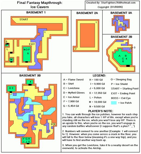 Final Fantasy Ice Cavern Map Map For Playstation By Starfighters76