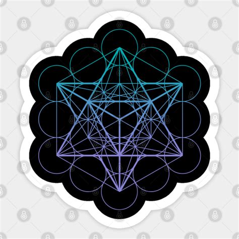 Metatrons Cube Merkaba Sacred Geometry Metatrons Cube Sticker