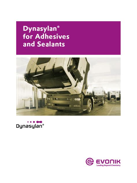 Dynasylan For Adhesives And Sealants En Pdf Adhesive Epoxy