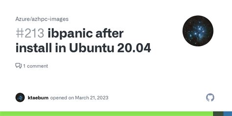 Ibpanic After Install In Ubuntu 2004 · Issue 213 · Azureazhpc Images · Github