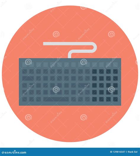 Computer Keyboard Input Device Isolated Vector Icons That Can Be Easily Modified Or Edit Stock