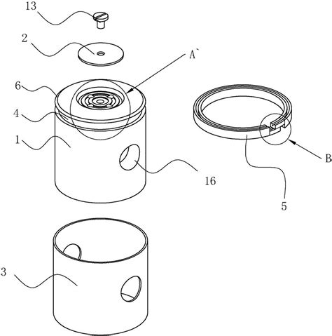一种无油空气压缩机的活塞的制作方法 2