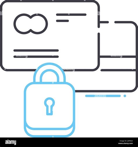 Security Code Line Icon Outline Symbol Vector Illustration Concept