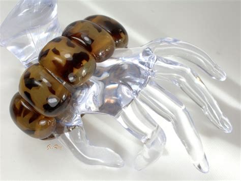 Statement Faux Tortoise Shell Lucite Wide Bangle Brac Gem