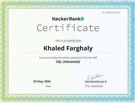 Khaled Farghaly On Linkedin Hackerrank Sql Postgresql Mssqlserver