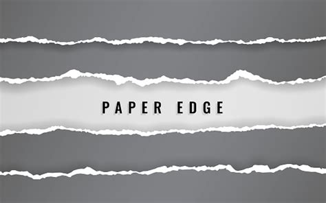 찢어진 용지 가장자리 찢어진 종이 줄무늬 사각형 수평 종이 스트립을 찢 어 벡터 일러스트 흰색에 대한 스톡 벡터 아트 및 기타