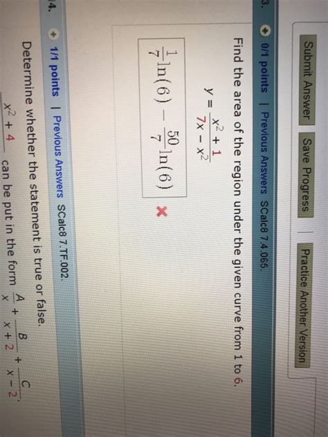 Solved Submit Answer Save Progress Practice Another Version Chegg Com